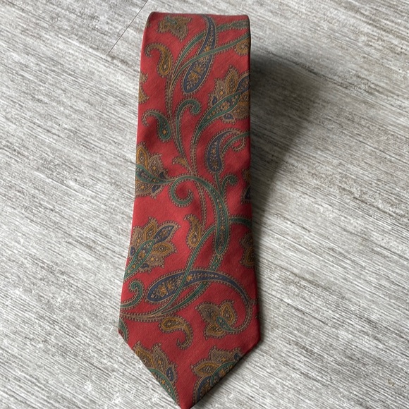 Coach | Accessories | Coach Vintage Floral Paisley 0 Silk Necktie Made ...